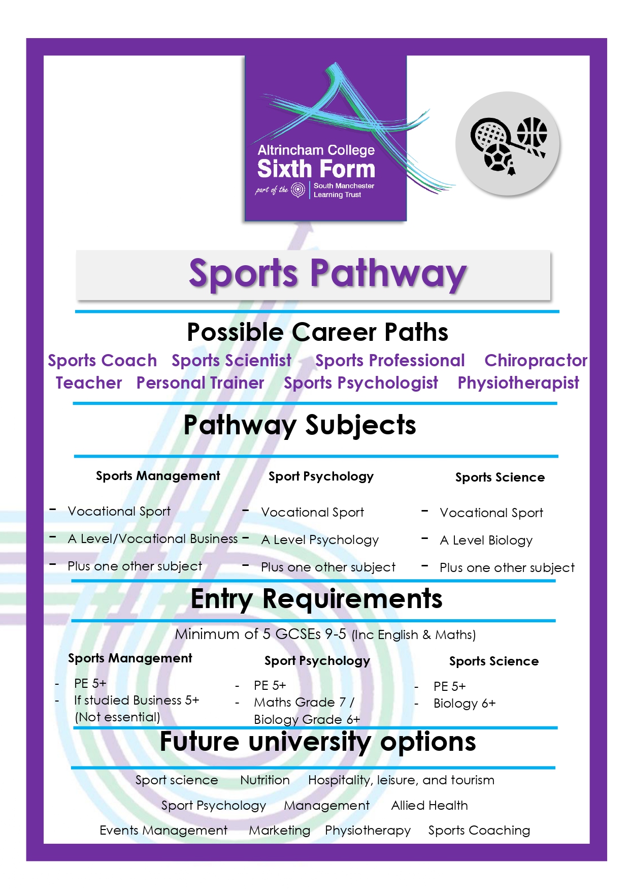 Altrincham College - Sixth Form Pathways